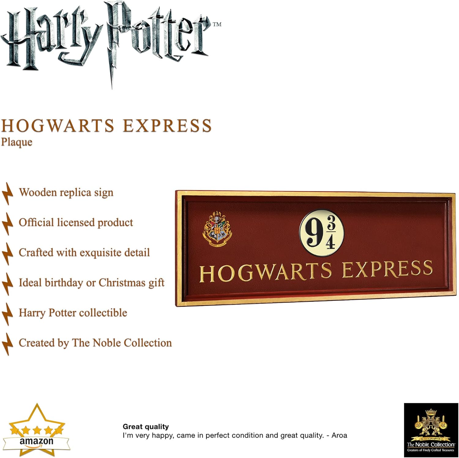 The Noble Collection Harry Potter Platform 9 3/4 Sign – 23in (58cm ...