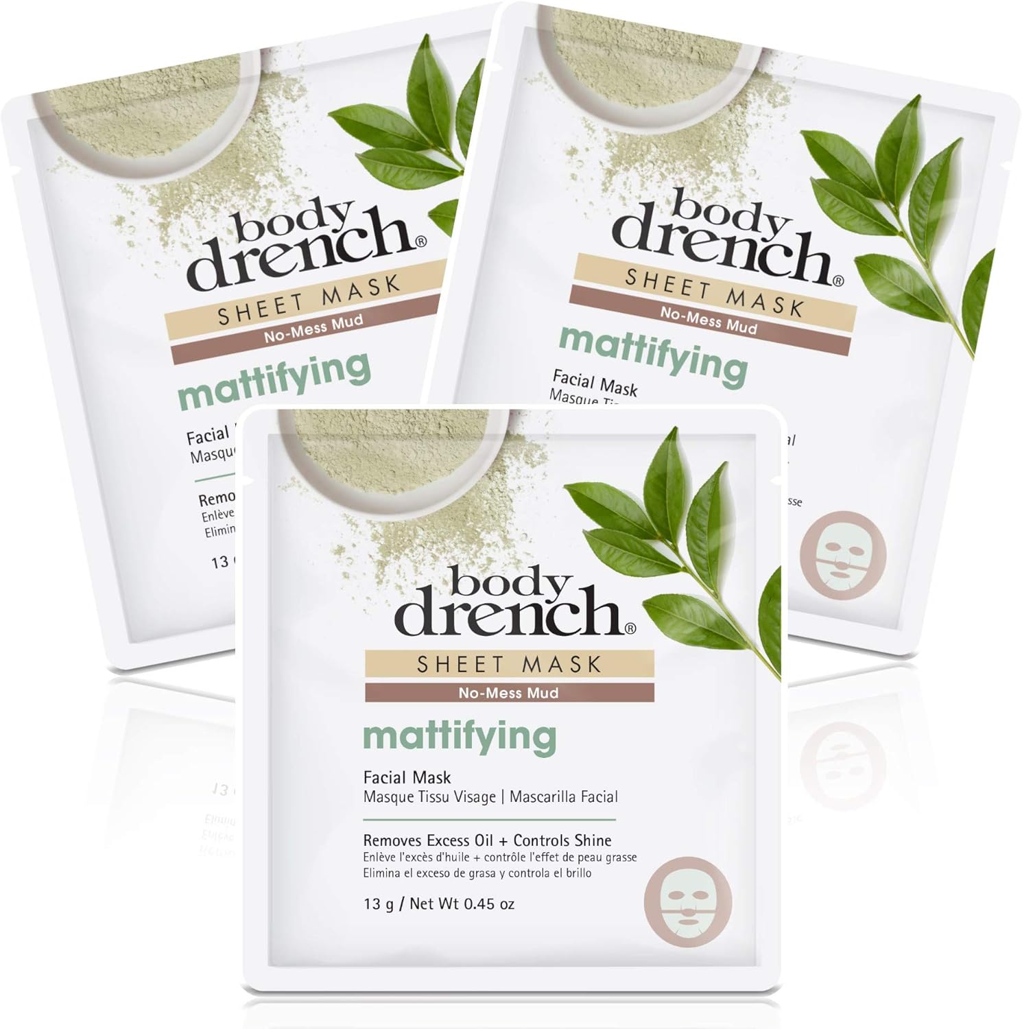 Body Drench Mattifying No-Mess Mud Sheet Masks (3 Pack) – BigaMart