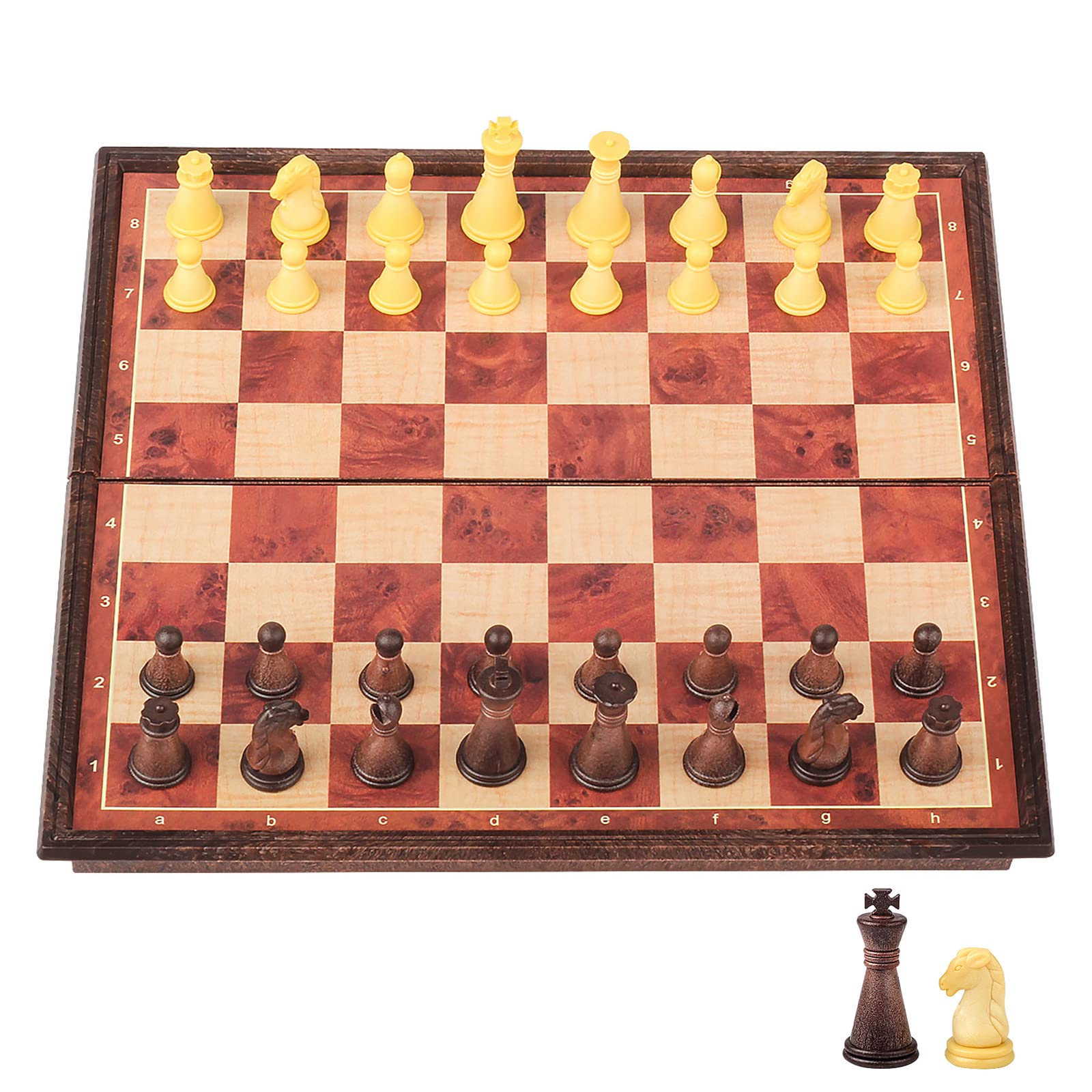 Mua Magnetic Mini Travel Chess Set - Vikutu 7.6" Plastic Imitation Wood ...