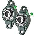 Grewirifc UCFL204-12 Pillow Block Bearings (2 Pack) - 3/4 inch Bore, 2 Bolt Flange Mounted ...