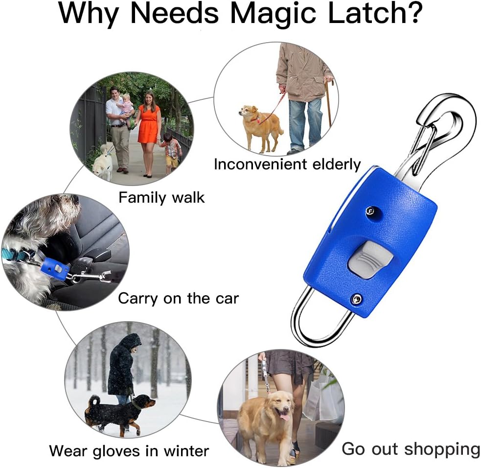 YOUTHINK Magic latch Magnetic Automatic Dog Leash Connector One Touch ...
