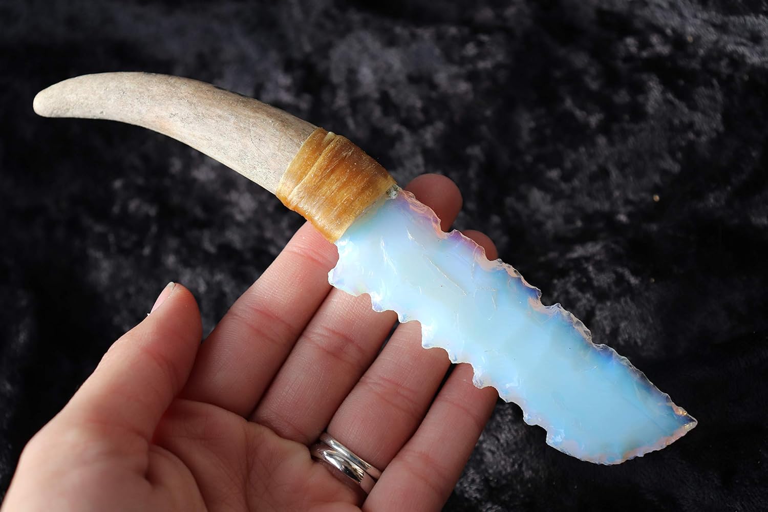 Amazon.com: 6-1/4" Opalite/Opal Glass Flint Knapped Pressure Flaked ...