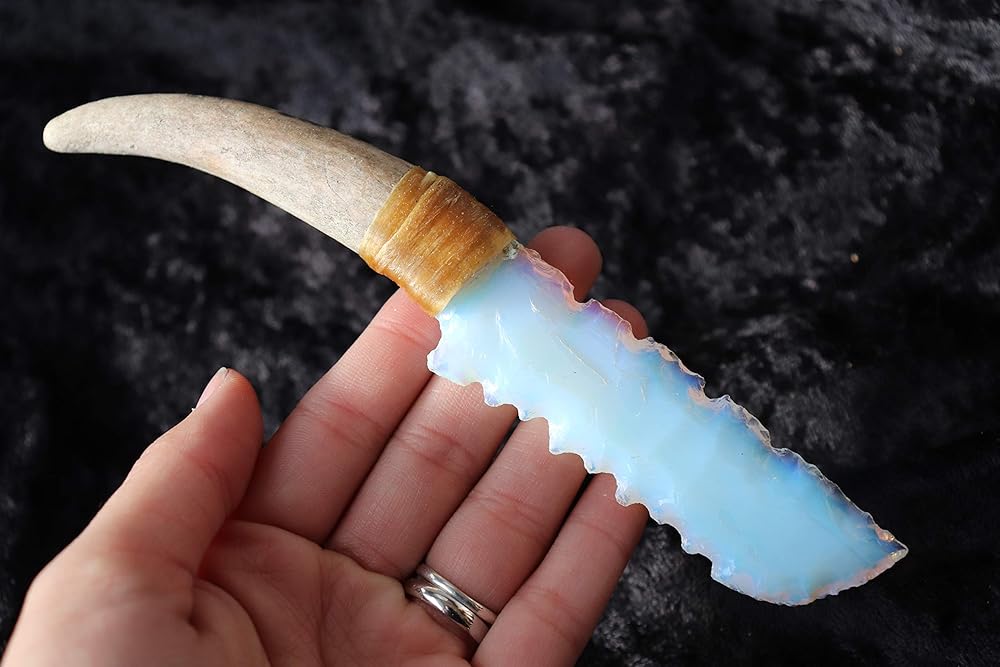 Amazon.com: 6-1/4" Opalite/Opal Glass Flint Knapped Pressure Flaked ...