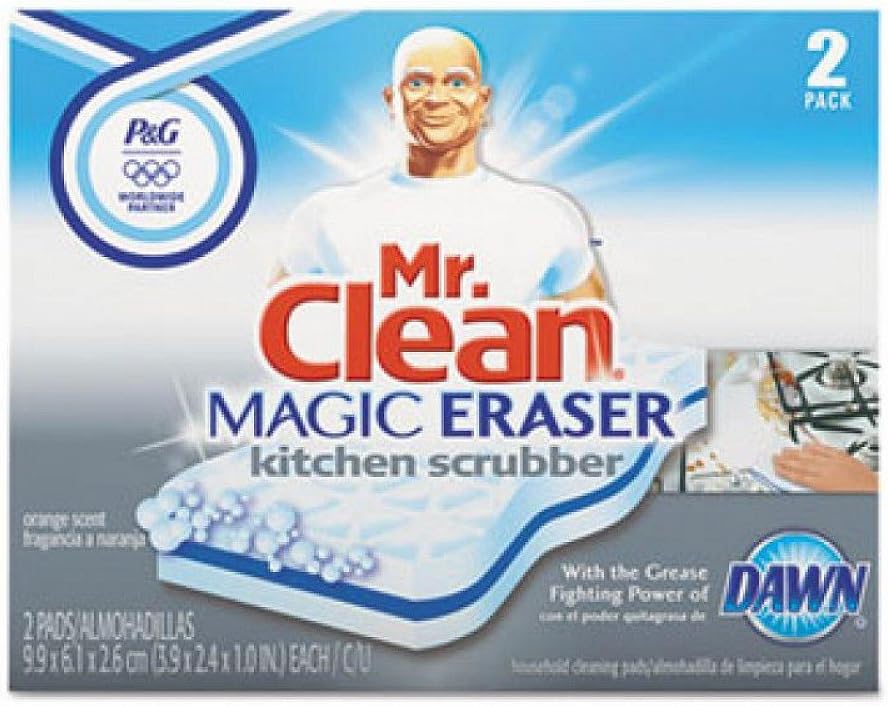 Amazon.com: Mr. Clean Magic Erasers Kitchen Scrubbers with Dawn, Pack ...