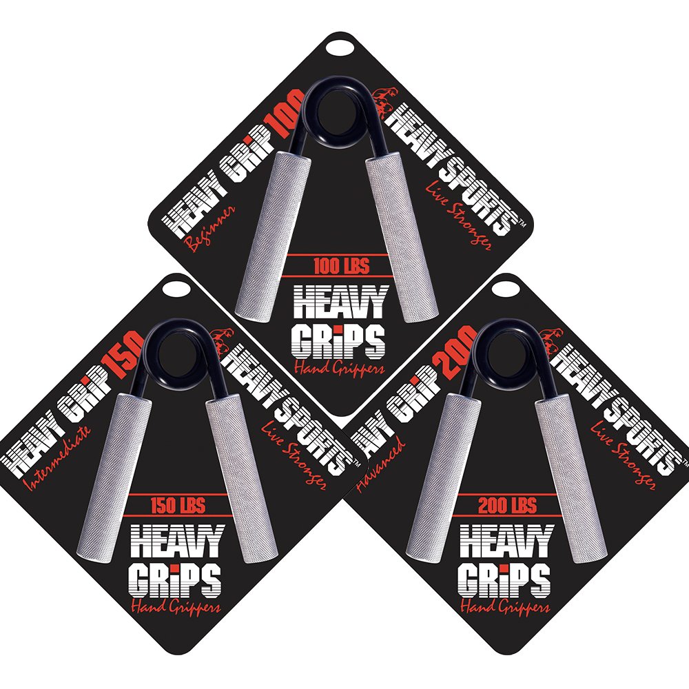 Mua Heavy Grips Hand Grippers - Set of 3 Non-Slip - 100lb, 150lb, 200lb ...