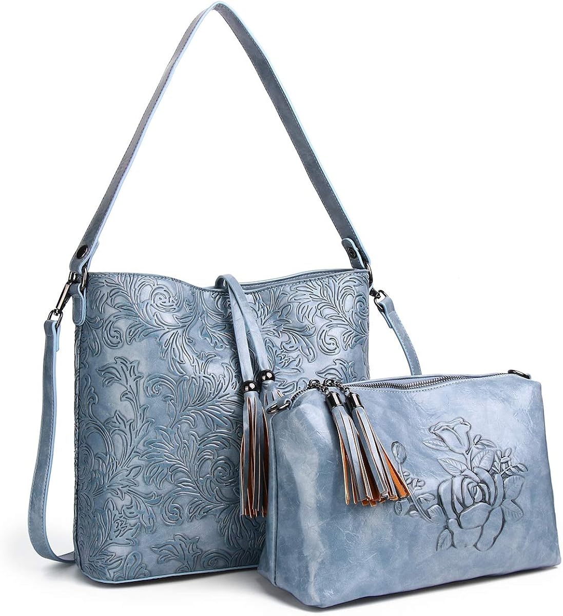 MEITRUE Designer Handbags for Ladies Top Handle Handbags Floral Purses ...