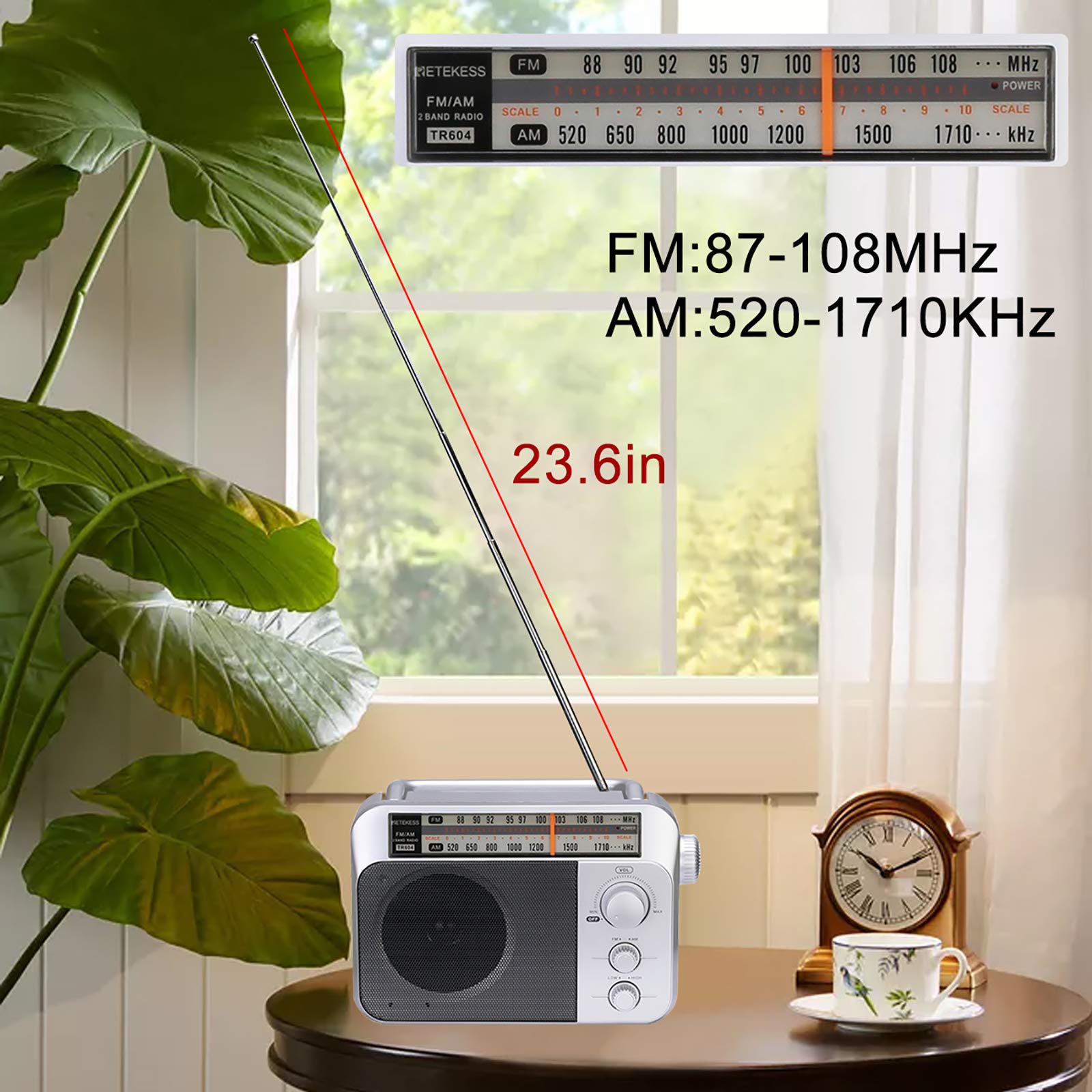 TR604 AM FM Radio Portable Transistor Analog Radio with 3.5mm Earphone ...