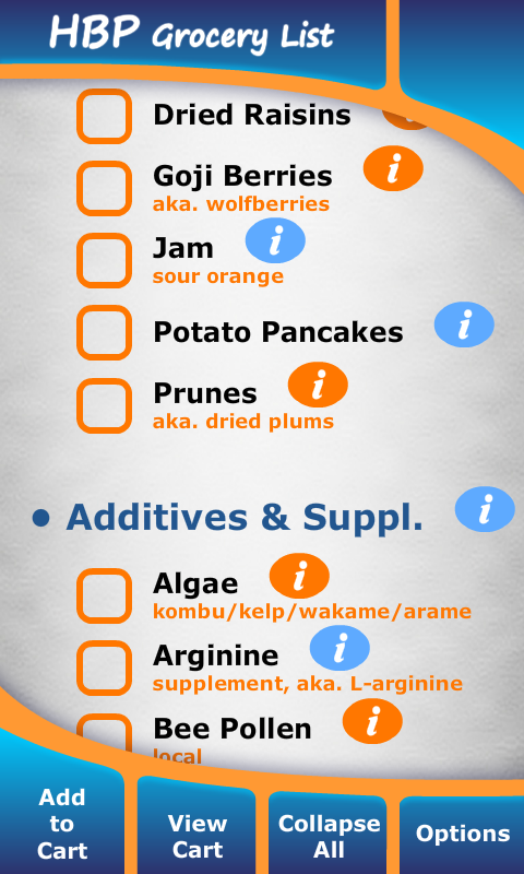 High Blood Pressure Grocery List Amazon es Appstore For Android