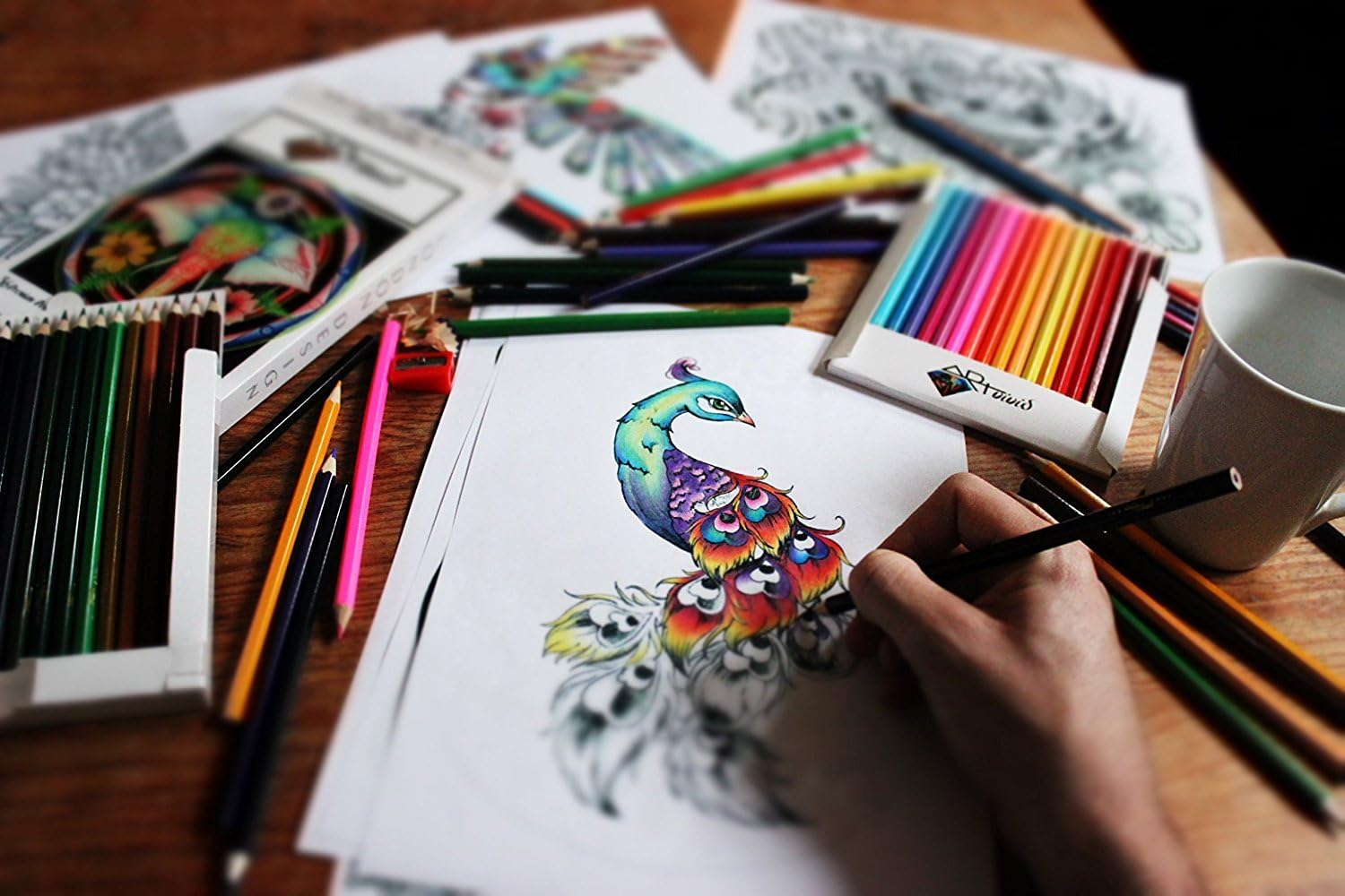 ARTvivid 36 Colored Pencil Set for Drawing, Coloring and Sketching ...