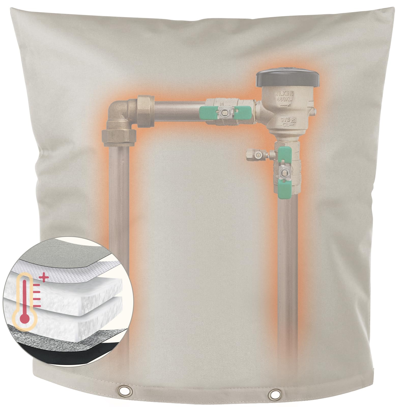 Angooni Upgraded 24"W x 24"H Backflow Preventer Cover Aluminum Foil (5 ...