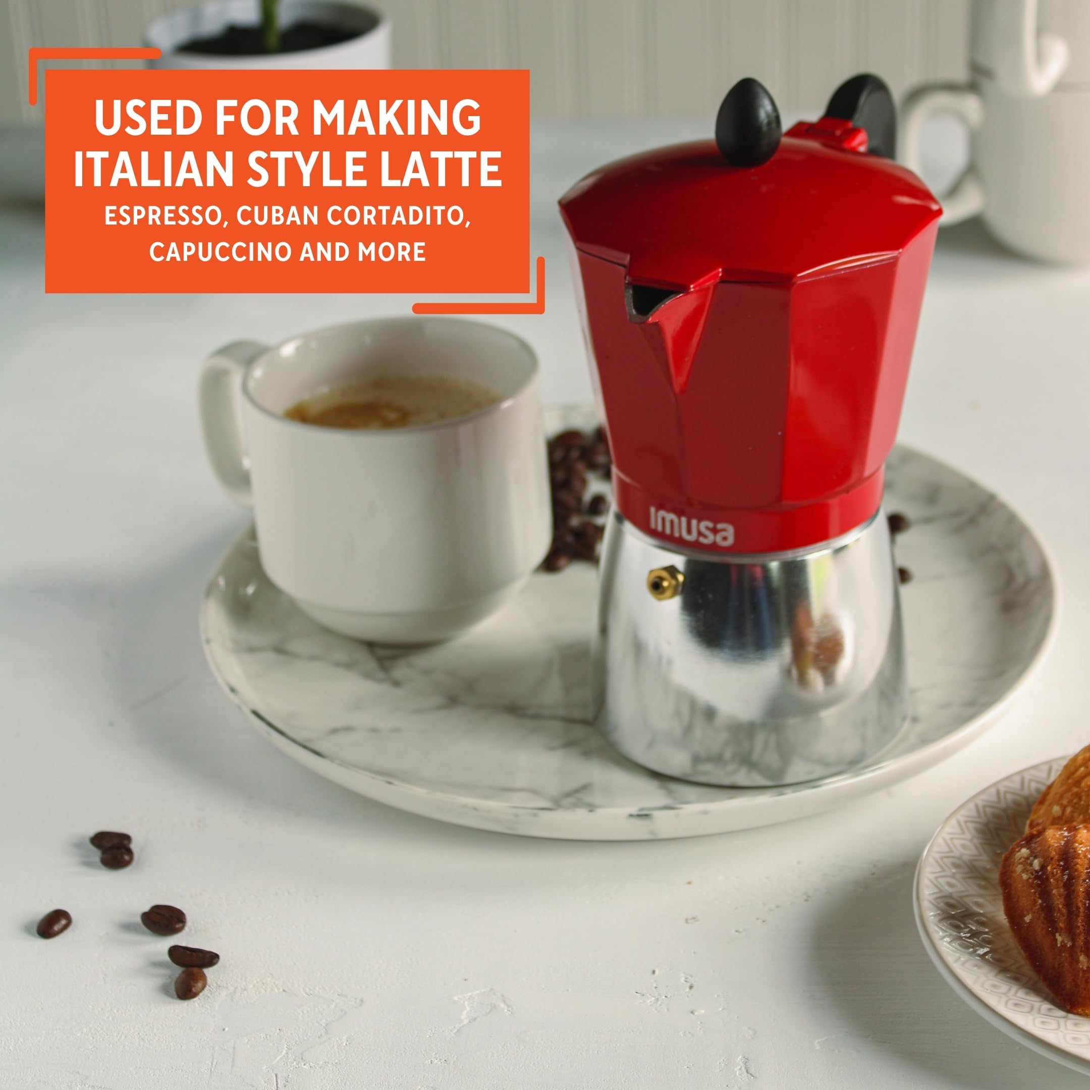 Mua Imusa USA Red Aluminum Stovetop 6-cup Classic Italian and Cuban ...