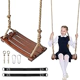 Amazon.com: SELEWARE Heavy Duty Wooden Tree Swing for Kids & Adults, 500lbs Capacity, Adjustable ...
