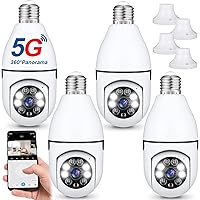 Amazon.com : Kingdder 2K Light Bulb Security Camera 2.4GHz 5GHz ...