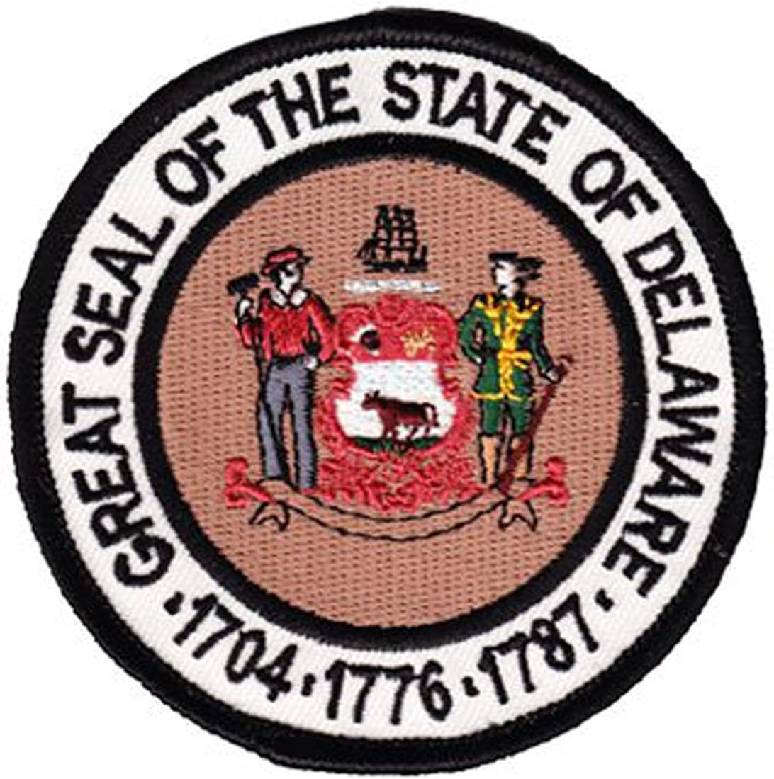 Amazon.com: Delaware - 3 in Round State Seal Patch: Clothing