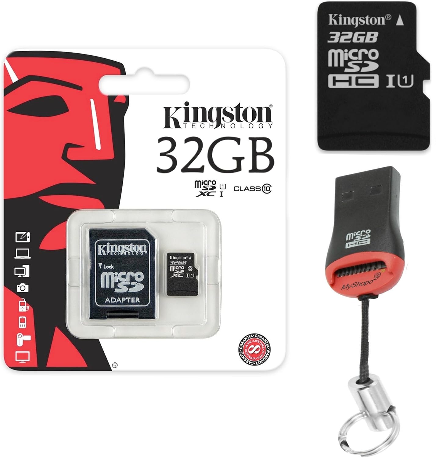 Original Kingston 32GB Micro SD Memory Card SDHC 32GB +: Amazon.co.uk ...