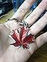 Amazon.com: DANFORTH Maple Leaf Keychain, Fall/Autumn Keyring, Key Fob ...