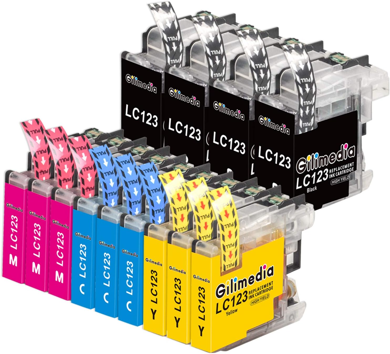 Gilimedia LC123 Replacement for Brother LC123 Ink Cartridges Compatible ...