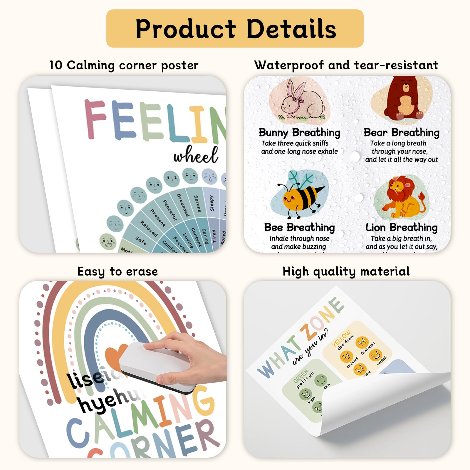 Mua 10 Calming Corner Posters for Classroom Decorations, Boho Feeling ...