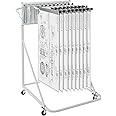 VEVOR Mobile Blueprint Storage Rack, Plan Holder with 12 Pivot Brackets ...