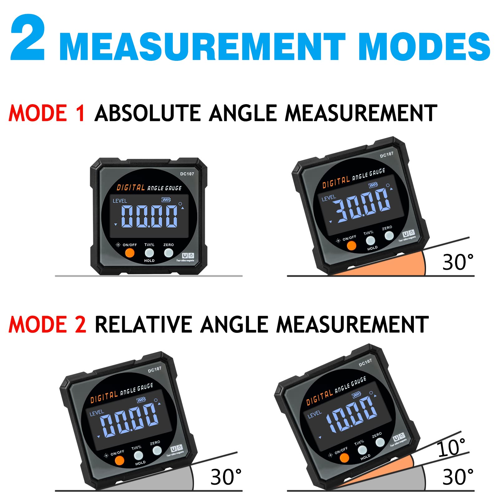 Mua Digital Angle Finder with Electronic Laser - 4-side Strong Magnetic ...