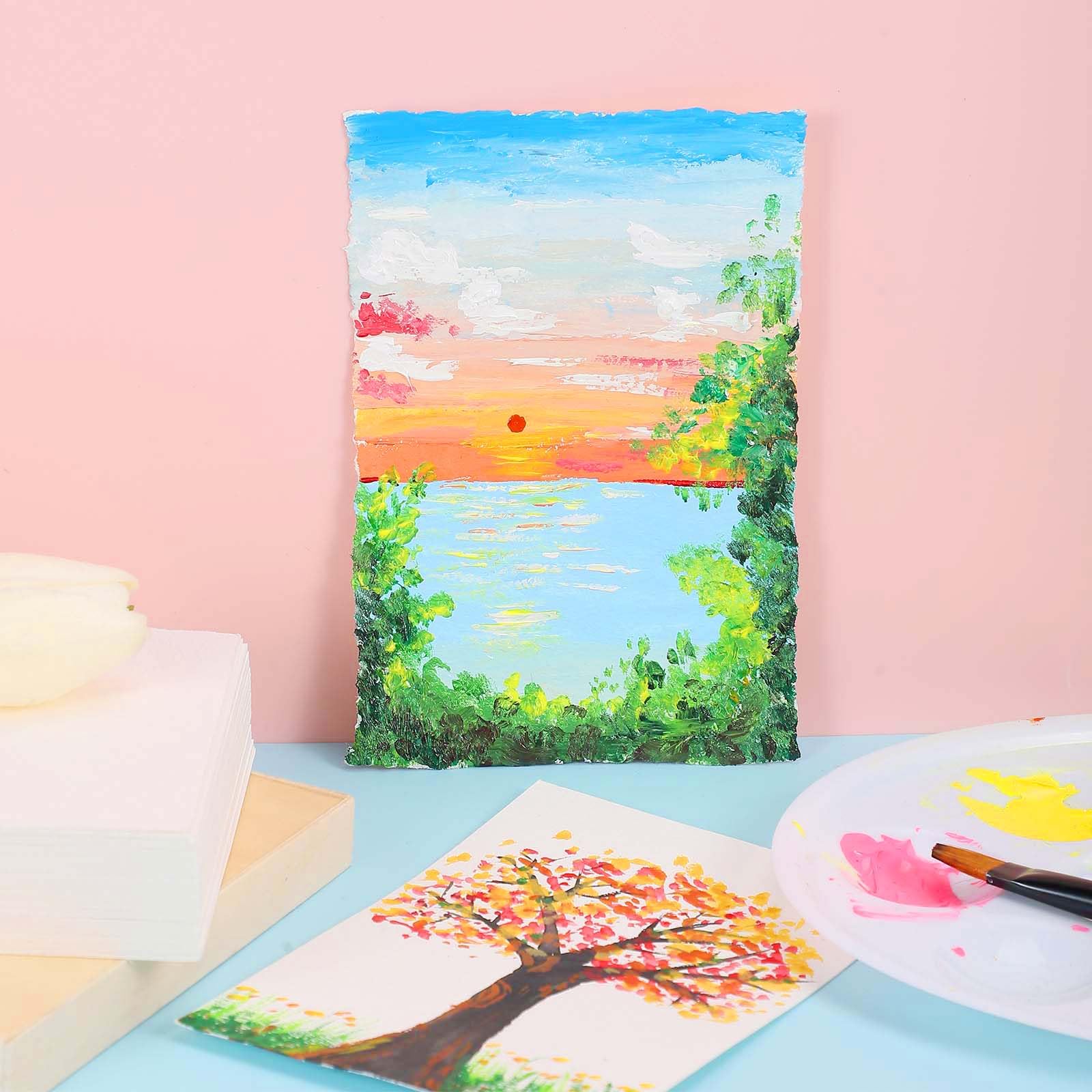 Mua 60 Sheets Watercolor Paper Bulk, 140 lb/300 GSM Cold Press Paper ...