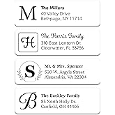 Amazon.com : Personalized Clear Return Address Labels - Monogram Matte ...