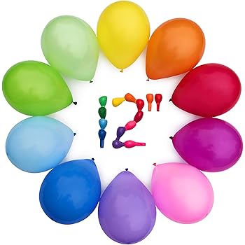 Amazon.com: MESHA 12 Inches Assorted Color Party Balloons (144 Pcs ...