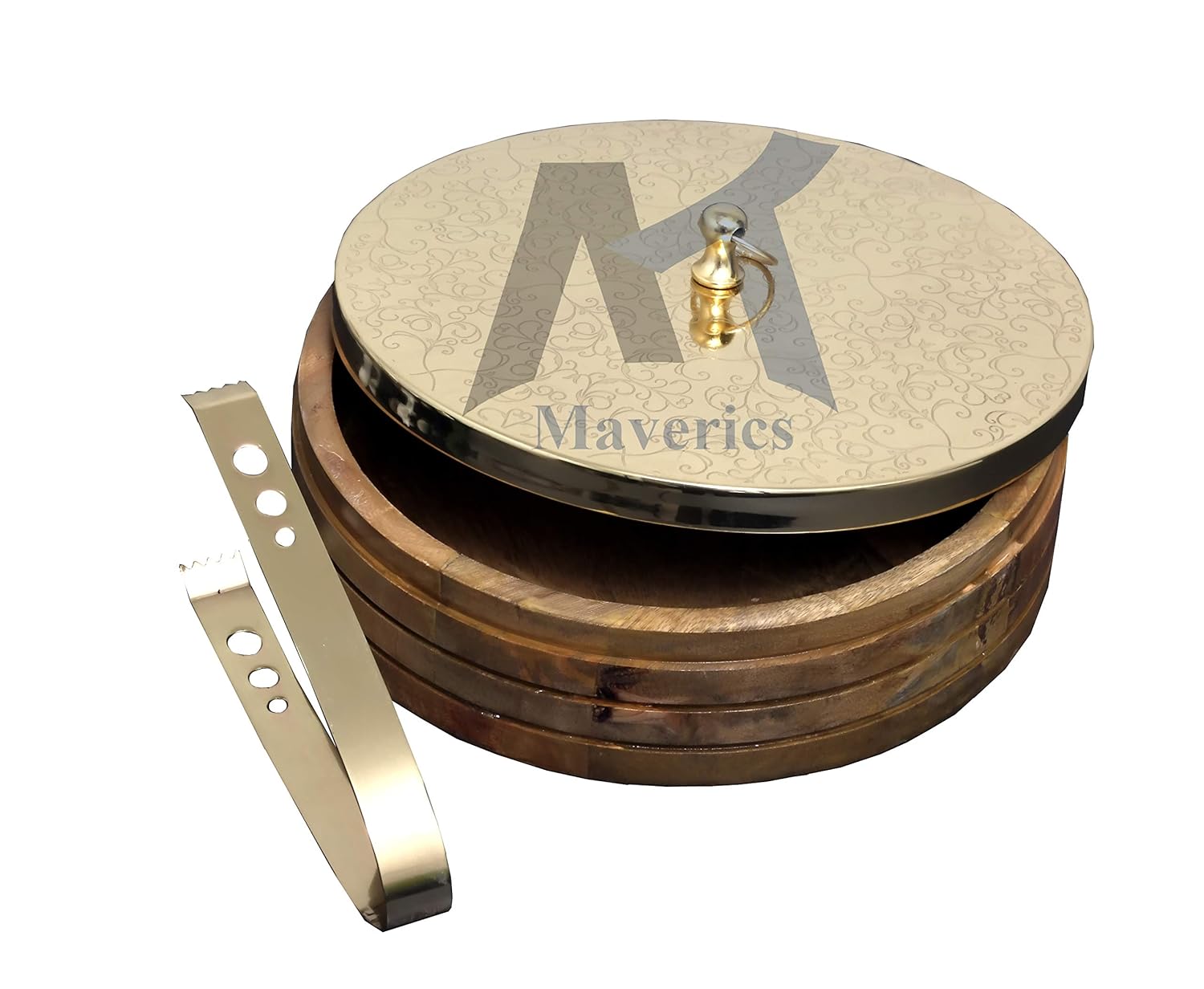 Buy Maverics Wooden Roti Chapati Box Container for Kitchen Air Tight ...
