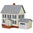 Amazon.com: HO Scale Assembled Village Two-Story House with Garage ...