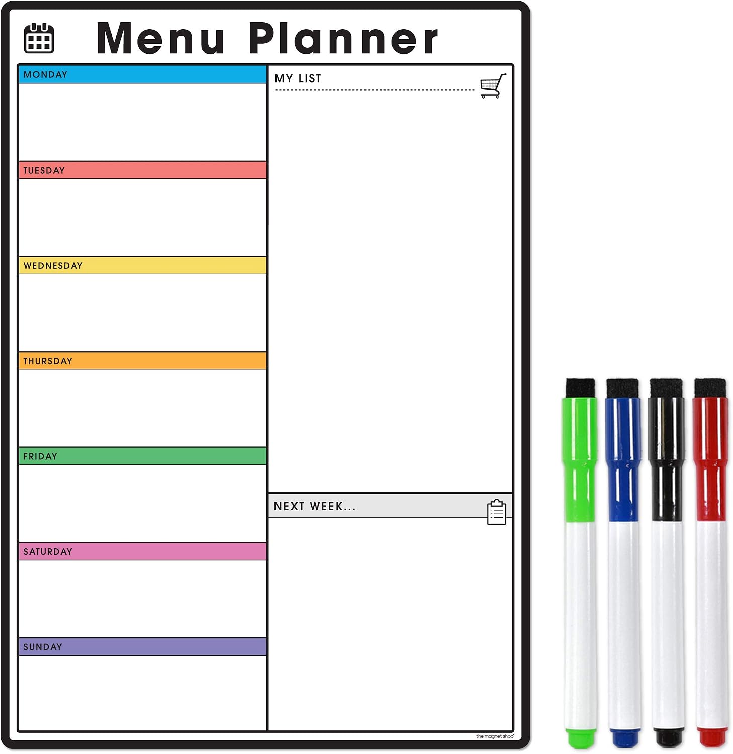 The Magnet Shop Magnetic A3 Weekly Planner and Organiser – Customisable ...