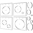Monliful Pack of 4 Circle Inlay Template Set, Decorative Templates and ...