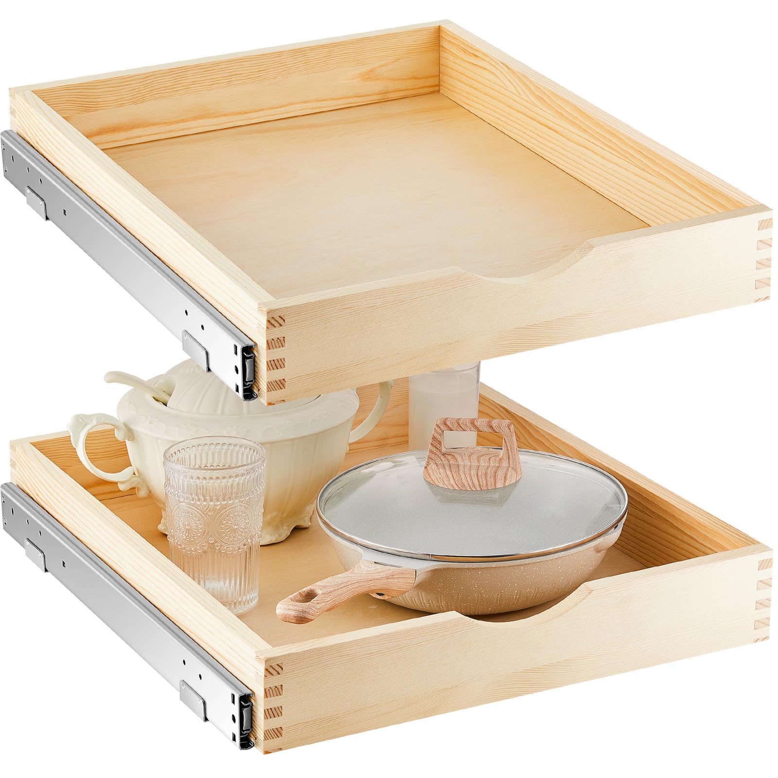 Menkxi 2 Set Pull out Tray Pull out Cabinet Organizer Cabinets Drawer ...