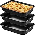 Amazon.com: RimCereal 3 Pcs Detroit Style Pizza Pan 13.4 x 9.5 x 2.2 ...