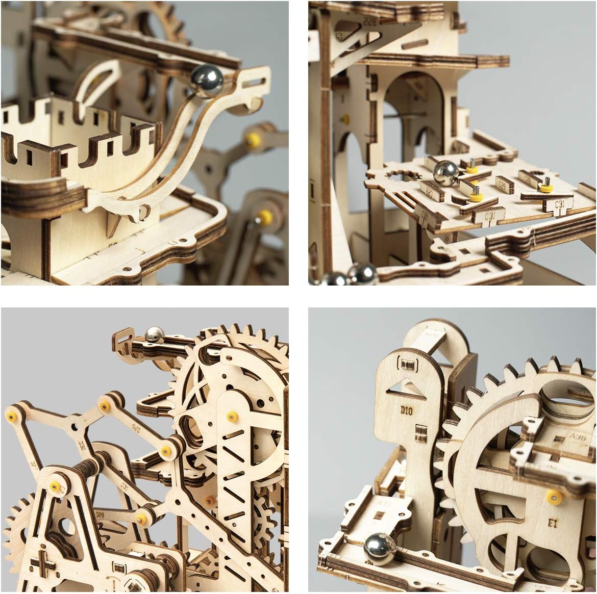 ROKR Hand Cranked Wooden Model Kits – Mechanical Gears DIY Model ...