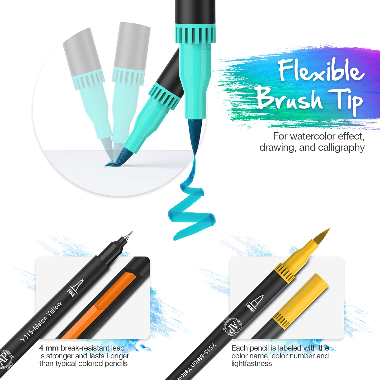 Mua Hethrone Markers for Adult Coloring - 100 Colors Dual Tip Brush ...