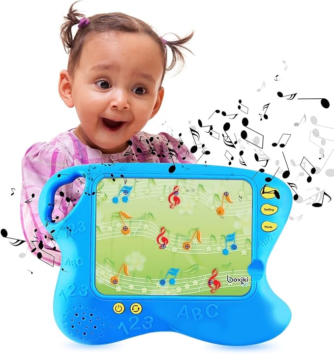 Boxiki Kids Learning Pad with 10 Educational Cards Kids Board Game w ...