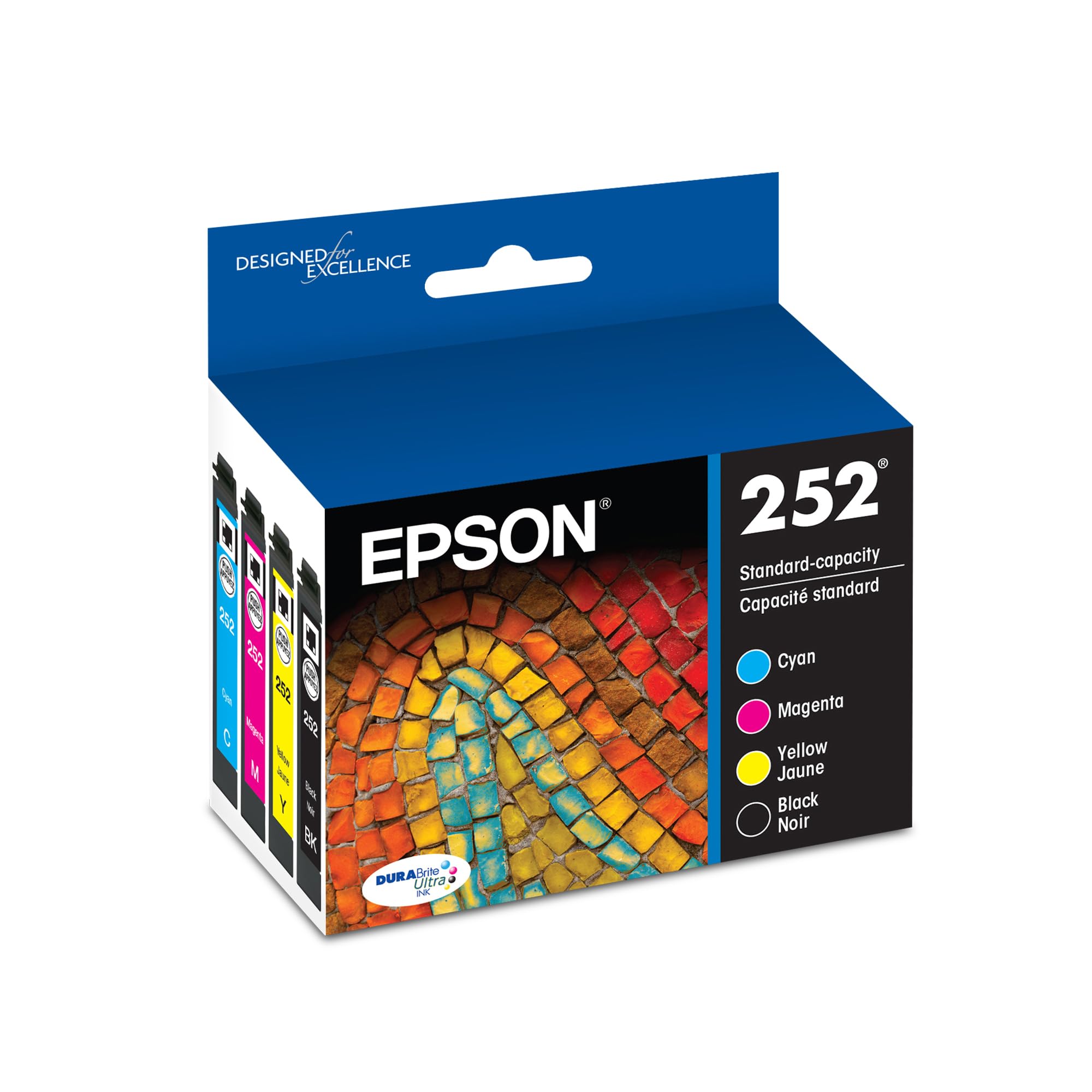 EPSON 252 DURABrite Ultra Ink Standard Capacity Black & Color Cartridge ...