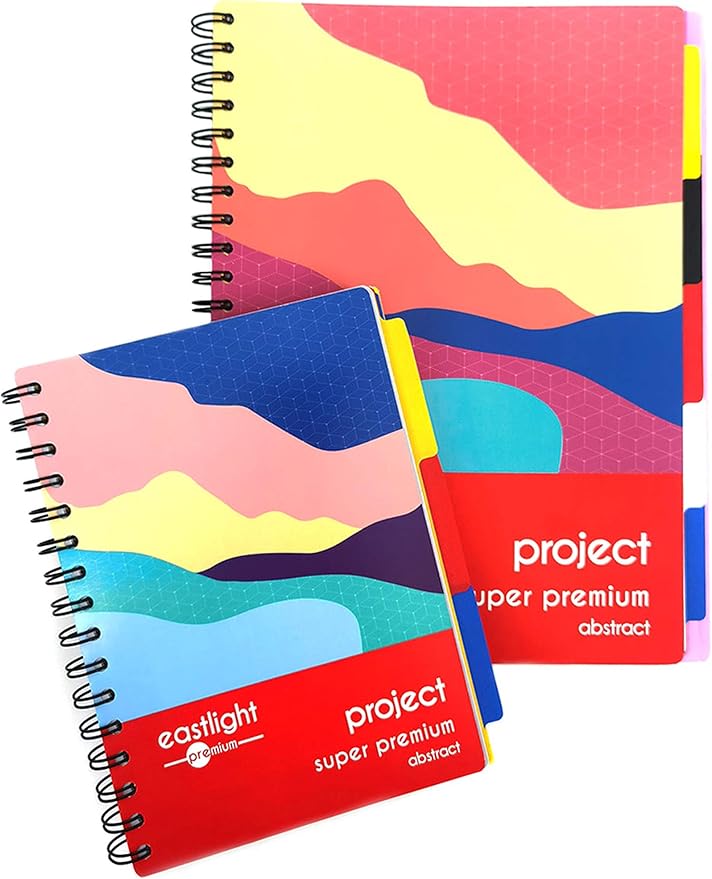 Eastlight A5 Project Book 200 Pages 80gsm Wirebound Pack of 2: Amazon ...