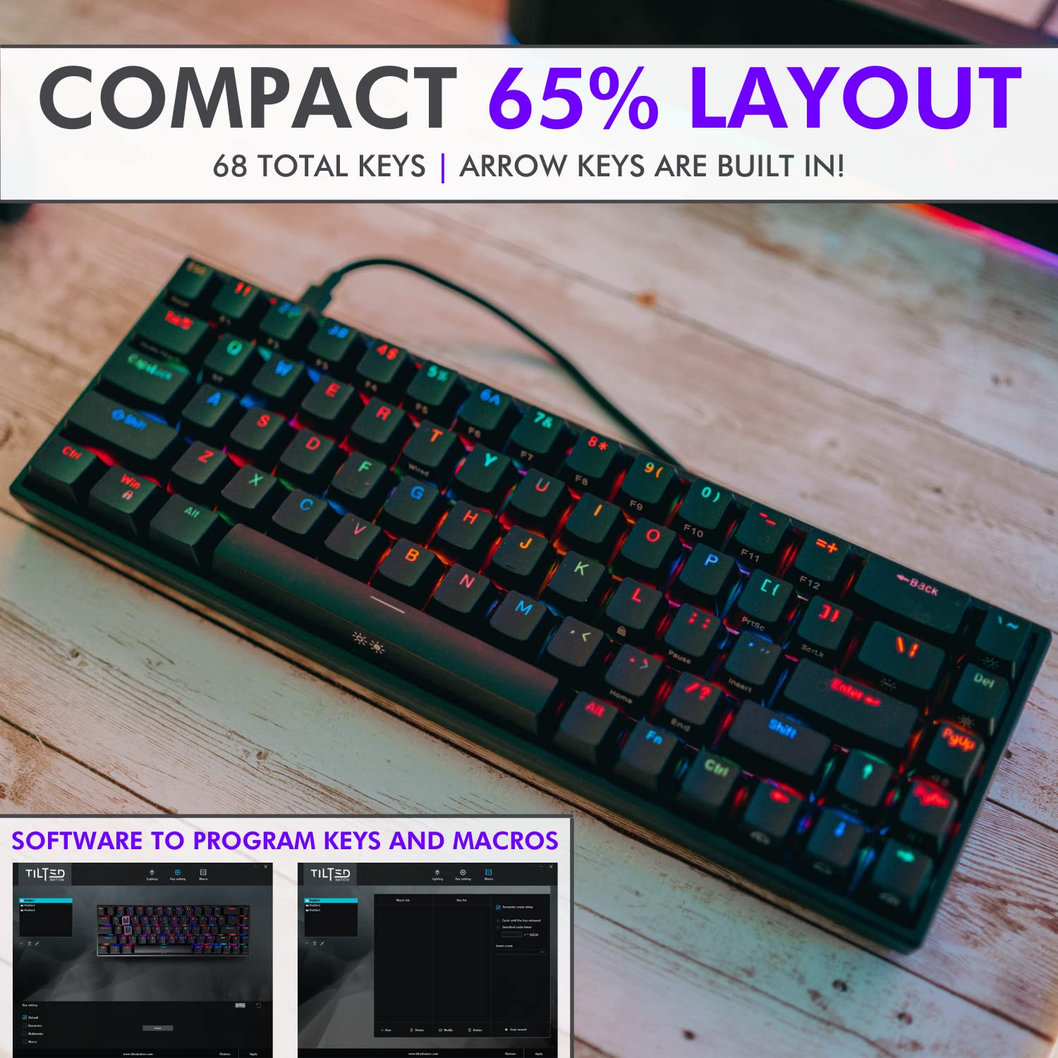Mua Tilted Nation 65% Percent Keyboard - Compact Hot Swappable ...