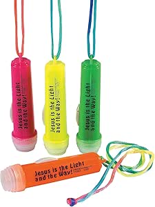 Amazon.com: Jesus Is The Light Flashlight On A Rope (set of 12 ...