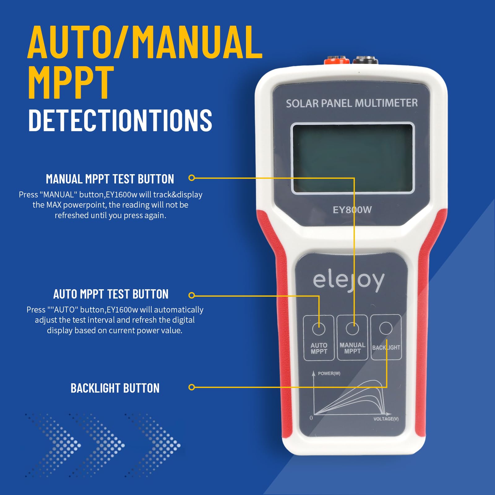 Mua ELEJOY 800W Solar Panel Tester, Digital PV Multimeter with Smart ...