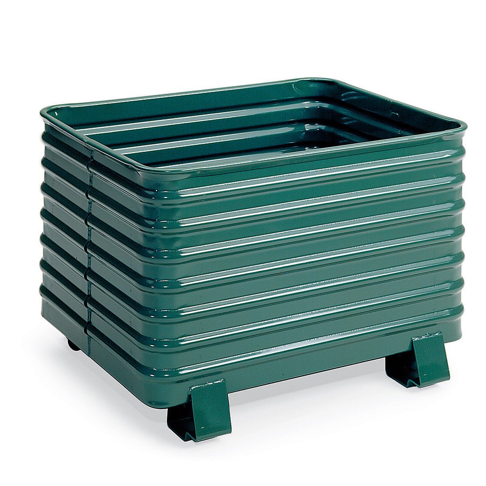 Steel King Round Corner Corrugated Steel Containers - 41-1/2"Wx33-1/2 ...