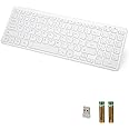Amazon.com: Awaygerous Wireless Bluetooth Keyboard, Universal Multi-Device Keyboard with Number ...
