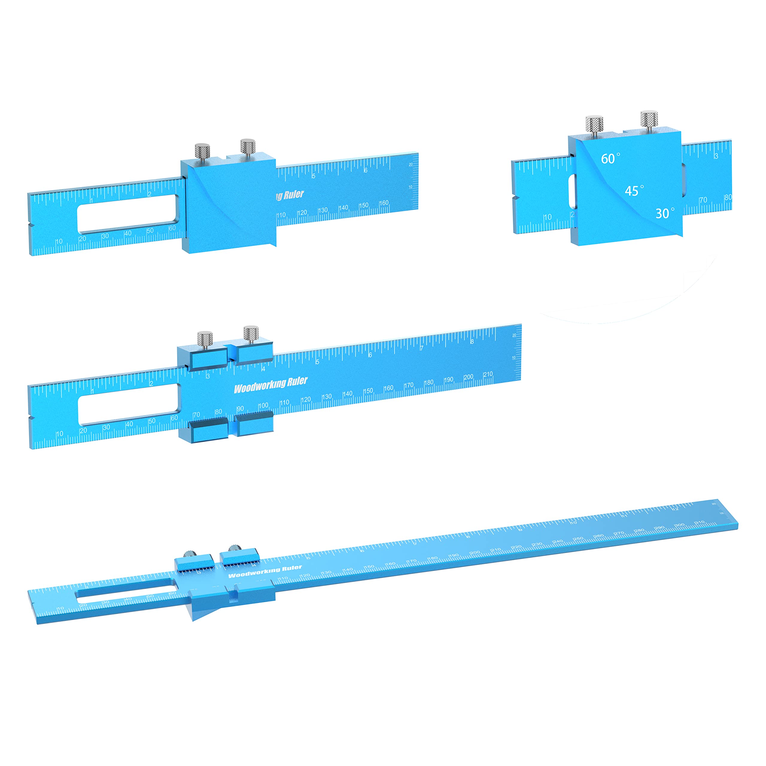 Mua Woodworking Ruler, Adjustable Angle 30°, 45 °, 60 °, 90°, 3Pcs ...
