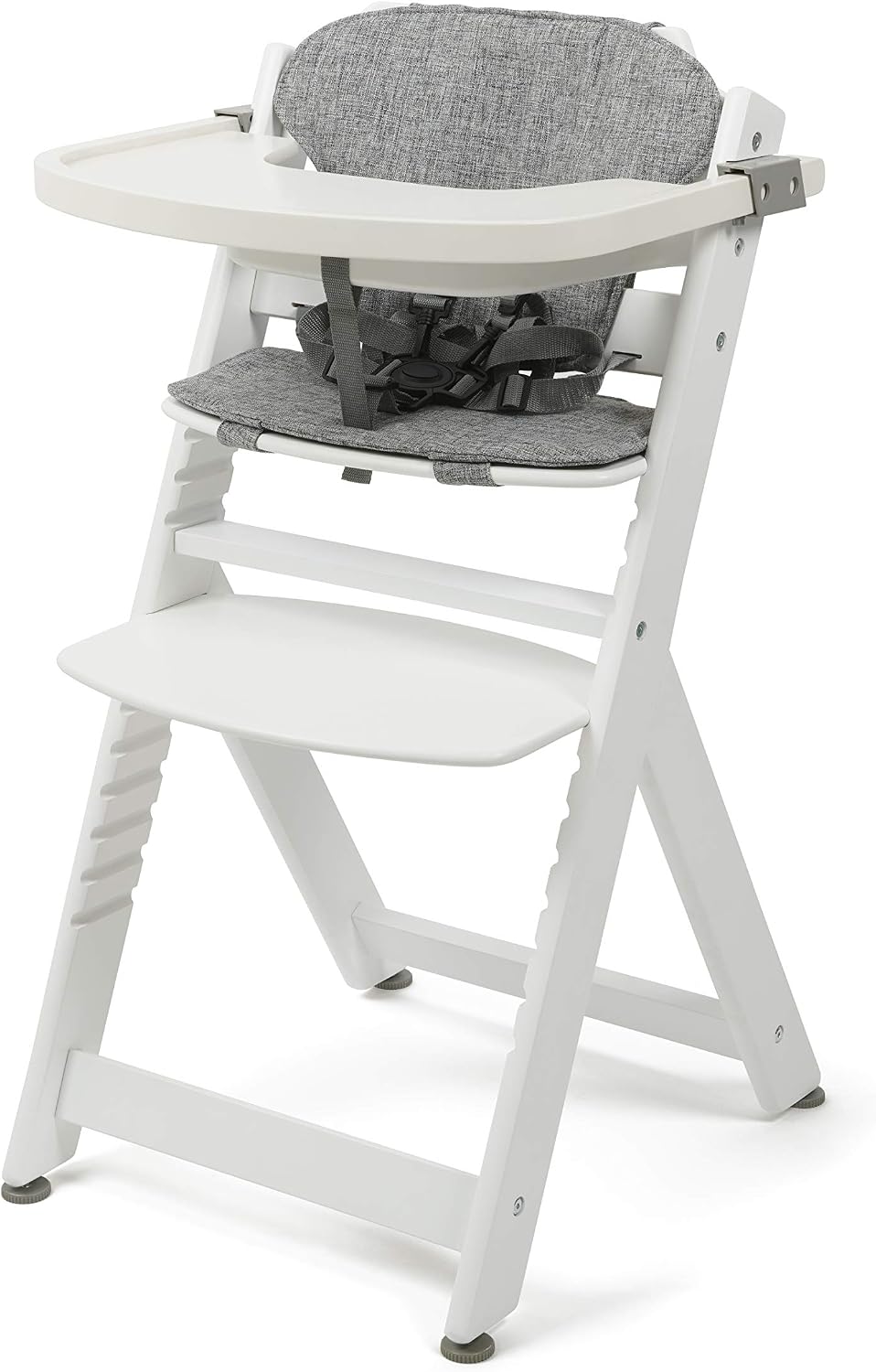 BABYLO Grow with Me Wooden Highchair, with Free Comfy seat Liner, White ...