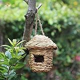 Amazon.com: 2 Pack Grass Bird Hut, Bird House, Hummingbird House ...