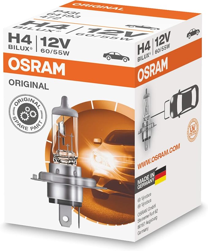 OSRAM ORIGINAL H4, halogen-headlamp bulb, 64193, 12V, folding carton ...