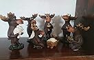 Amazon.com: 7 Piece Moose Figurines Christmas Nativity Set: Nativity ...