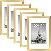 Amazon.com - Picrit 8x12 Picture Frame Set of 7, Display 6 x 8 with Mat or 8 x 12 Without Mat ...