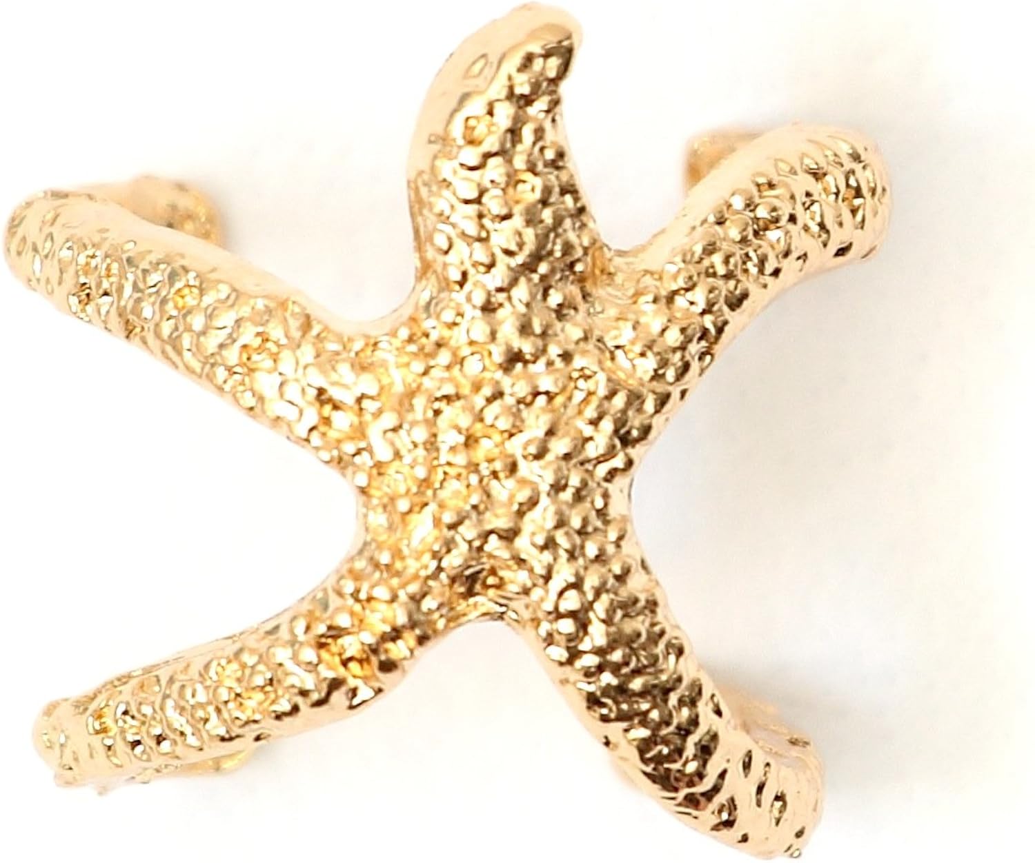 Amazon.com: Starfish Ring Size 6 Gold Tone Aquatic Coral Reef Creature ...